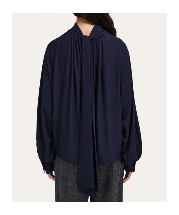 FERRAGAMO Gathered Top With Shoulder Slit Detail