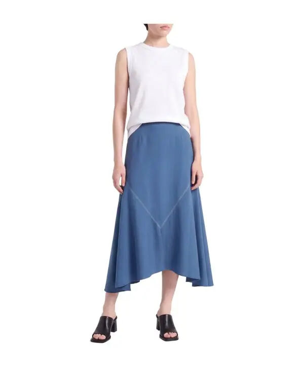 Marni Solid-colored Flare Skirt With Front Slit