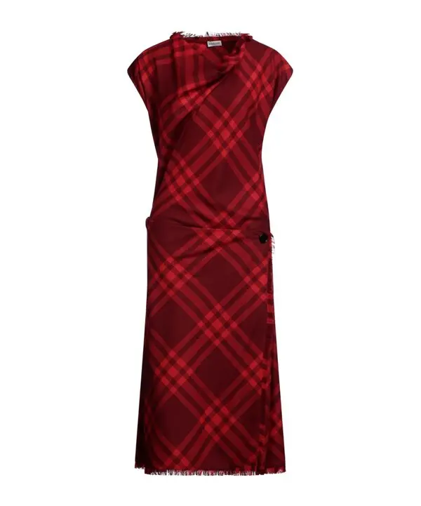 Burberry Plaid Short-sleeve Dress - Red