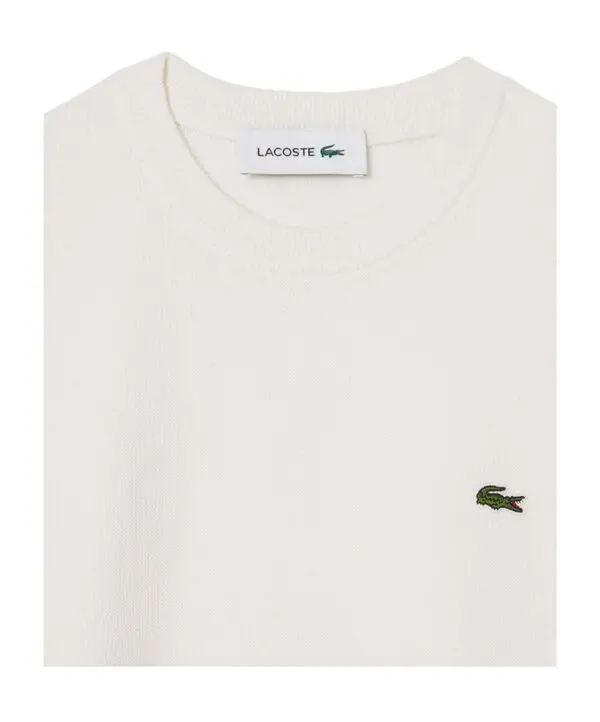 Lacoste Offwhite Crewneck Knit Sweatshirt