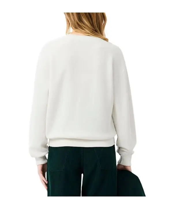 Lacoste Offwhite Crewneck Knit Sweatshirt