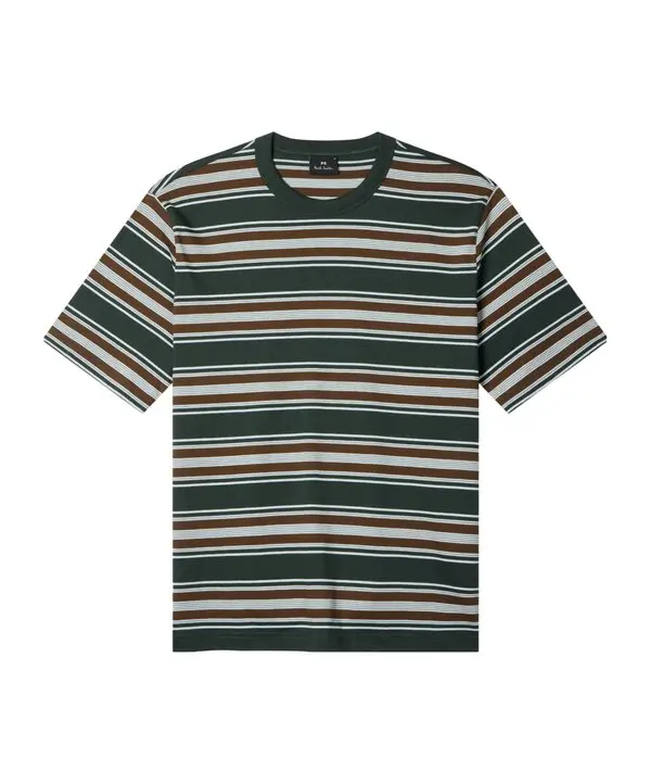 Paul Smith Multicolour Horizontalstripe Crewneck Shortsleeve Top - Multicolor