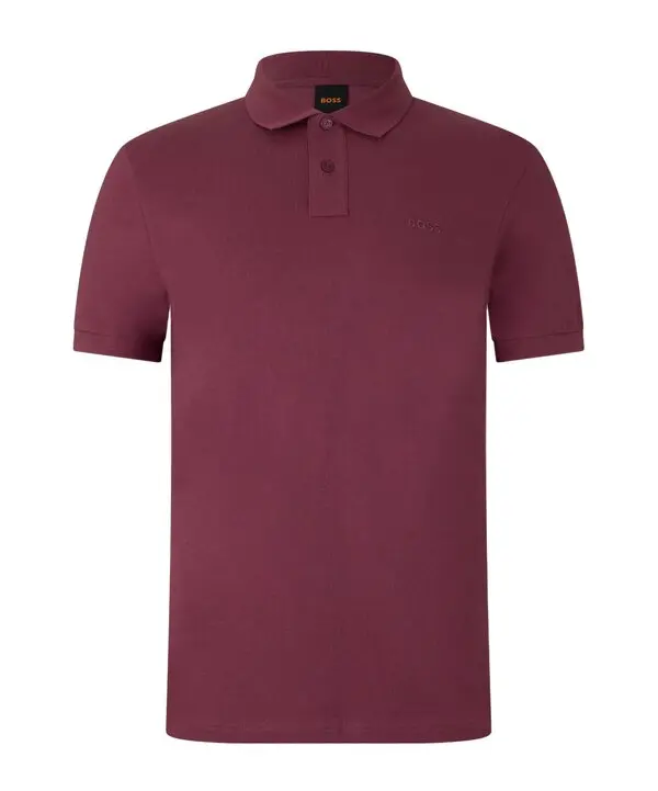 Hugo Boss Minimalist Lapelcollar Polo Shirt - Red