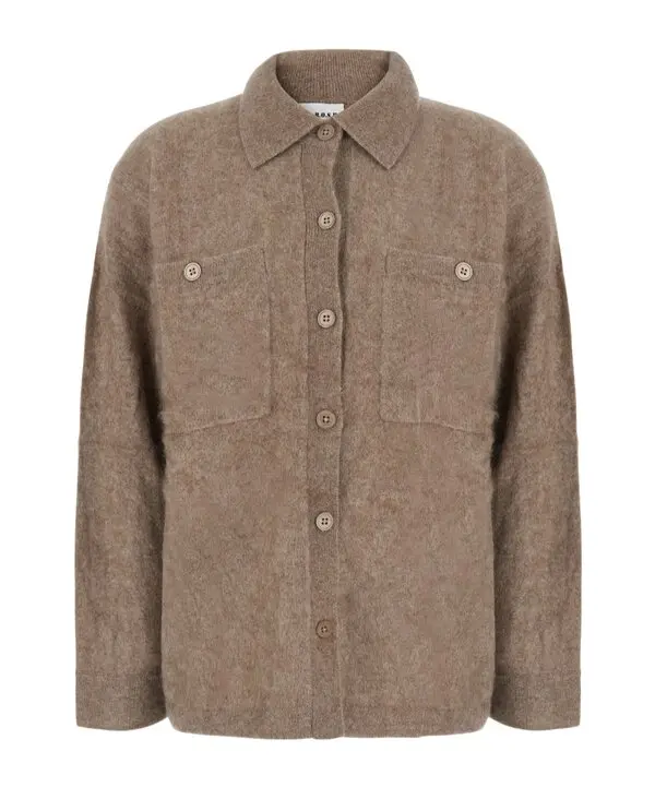 P.a.r.o.s.h Button-front Long-sleeve Wool Cardigan - Brown