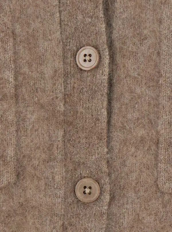 P.a.r.o.s.h Button-front Long-sleeve Wool Cardigan