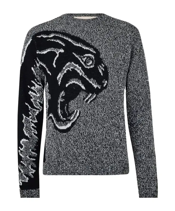 Valentino Garavani Crewneck Knit Sweater - Grey
