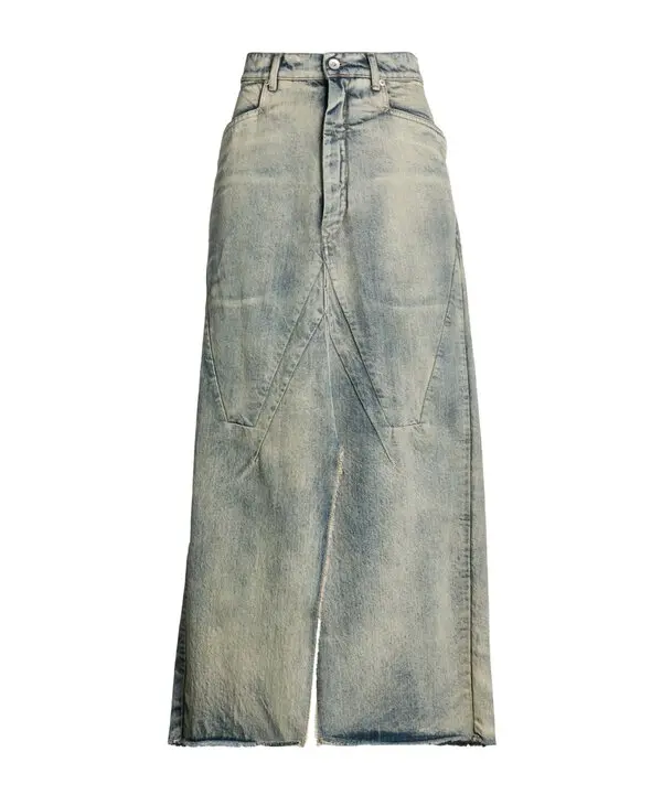 Rick Owens Flared Denim Skirt