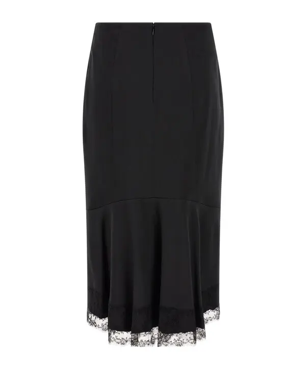 Ermanno Scervino Slim-fit Lace Hem Midi Skirt