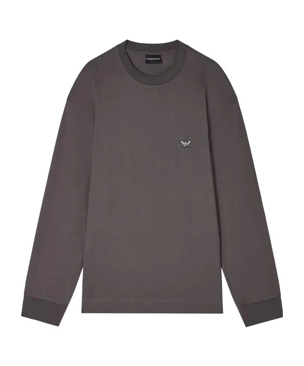 Emporio Armani Crewneck Longsleeve Top - Black