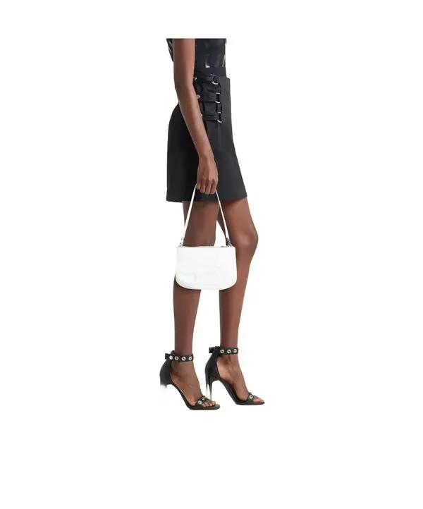 DIESEL® Plain Color Shoulder Bag With Appliqués