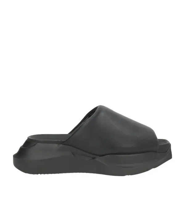 Rick Owens Square Toe Wedge Sandals - Black