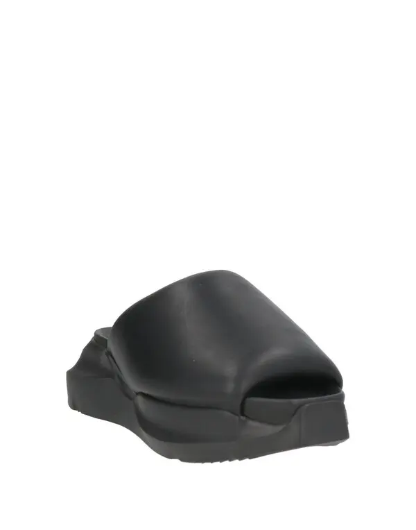 Rick Owens Square Toe Wedge Sandals