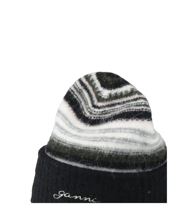 GANNI Heavy-weight Knit Hats - Black