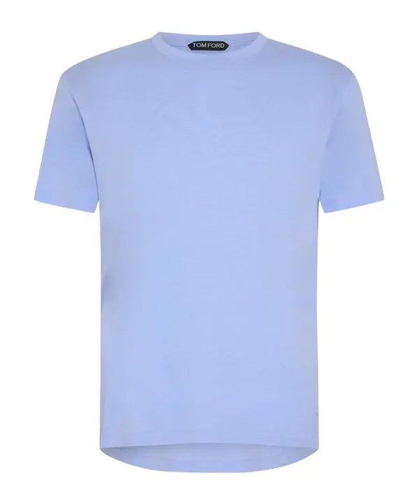 TOM FORD Solid Crewneck Shortsleeve Top