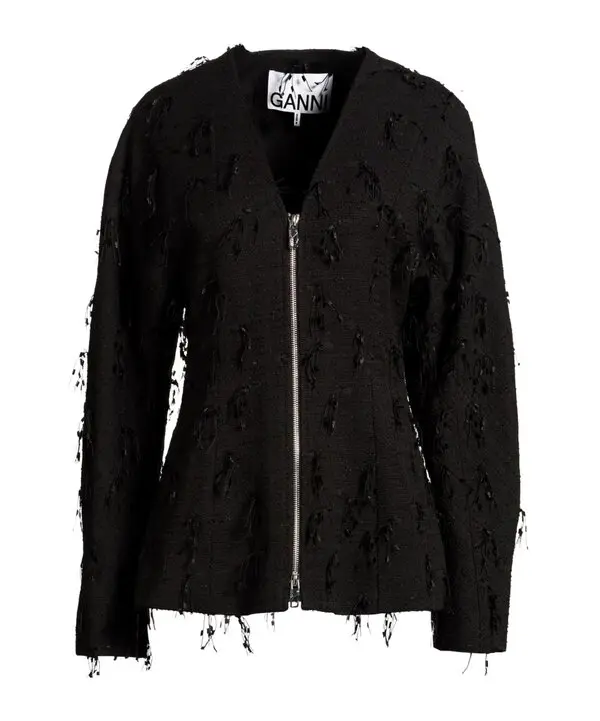 GANNI Long Sleeves Jackets - Black