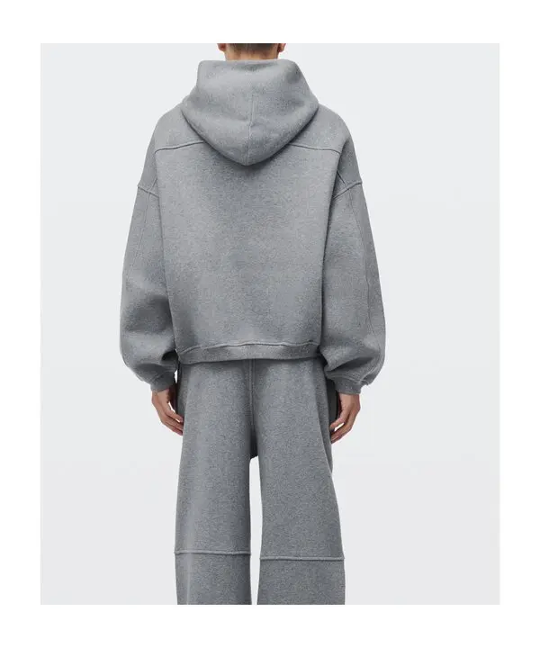 Alexander Wang Crystal Hotfix Zip Up Hoodie