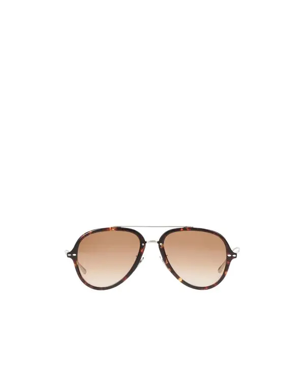 Isabel Marant Étoile Tortoiseshell Print Aviator Sunglasses - Nude