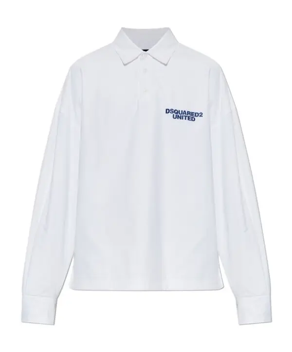 Dsquared2 Long-sleeve Polo Shirt - White