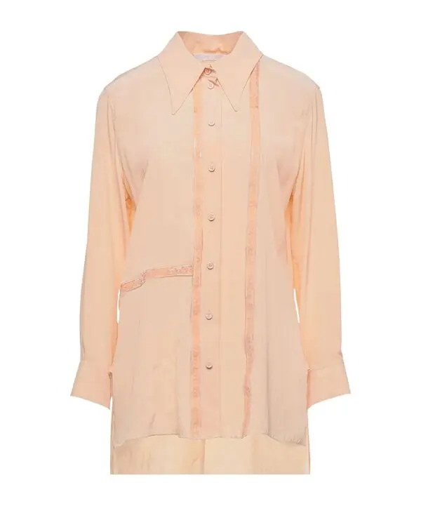 Chloé Silk Shirt With Lace Trims - No