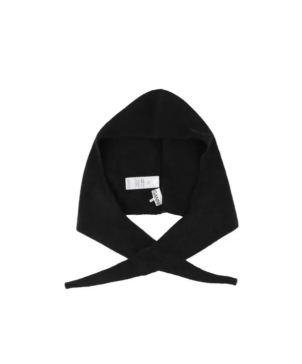 GANNI Ribbed-knit Hats - Black