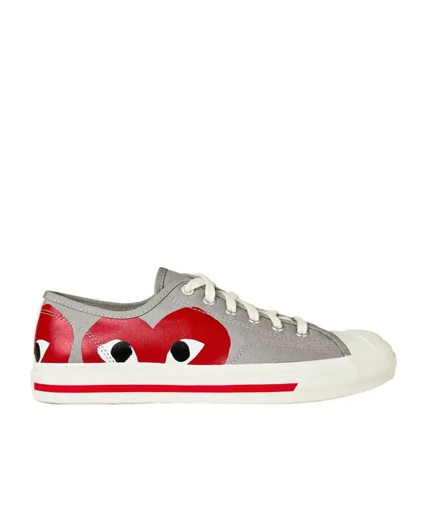 Play Comme Des Garcon Simple Canvas Shoes - Red