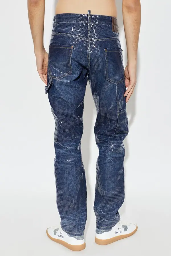 Dsquared2 Belt-loop Sequin Jeans