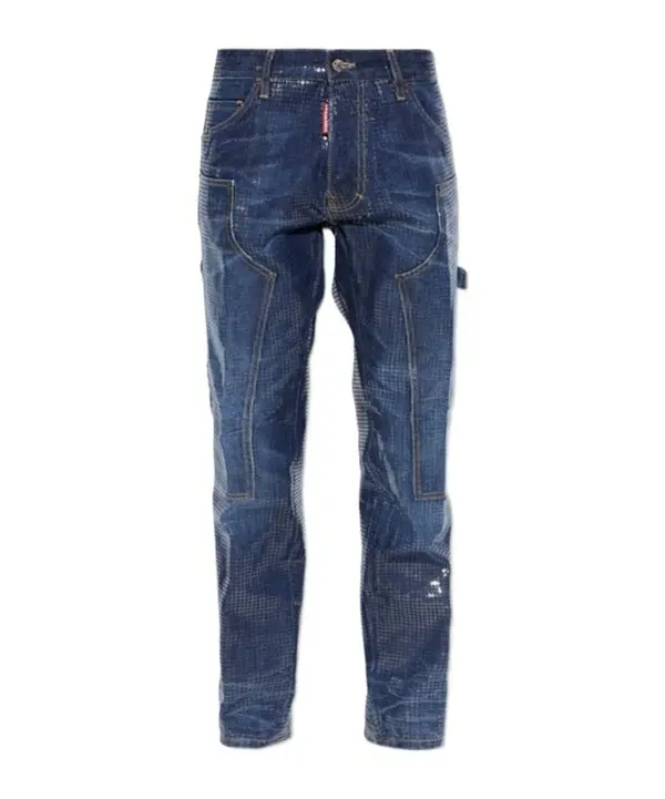 Dsquared2 Belt-loop Sequin Jeans - Navy