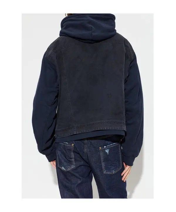 Dsquared2 Long Sleeve Denim Jacket With Hood