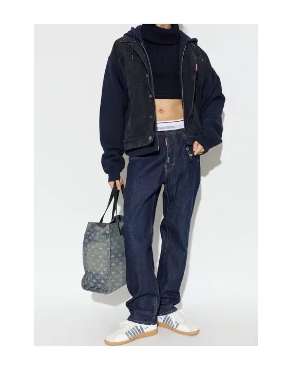 Dsquared2 Long Sleeve Denim Jacket With Hood