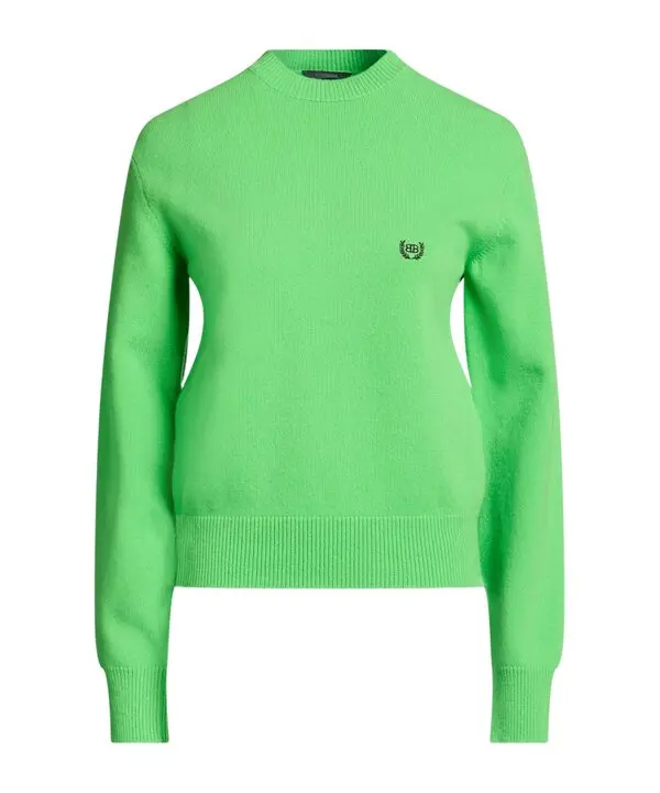 Balenciaga Solid-colored Wool Sweater - Green