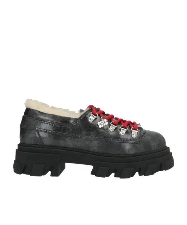 GANNI Shearling Lined Leather Shoes - No