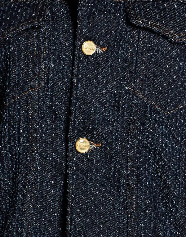 GANNI Dark Wash Denim Trucker Jacket