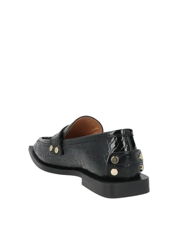 GANNI Crocodile-print Loafers