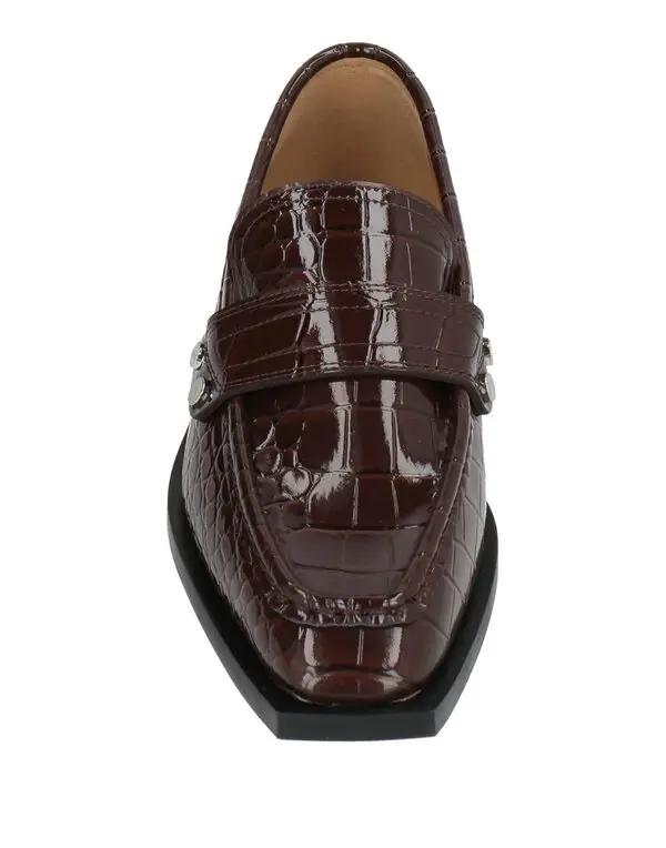 GANNI Crocodile-print Loafers