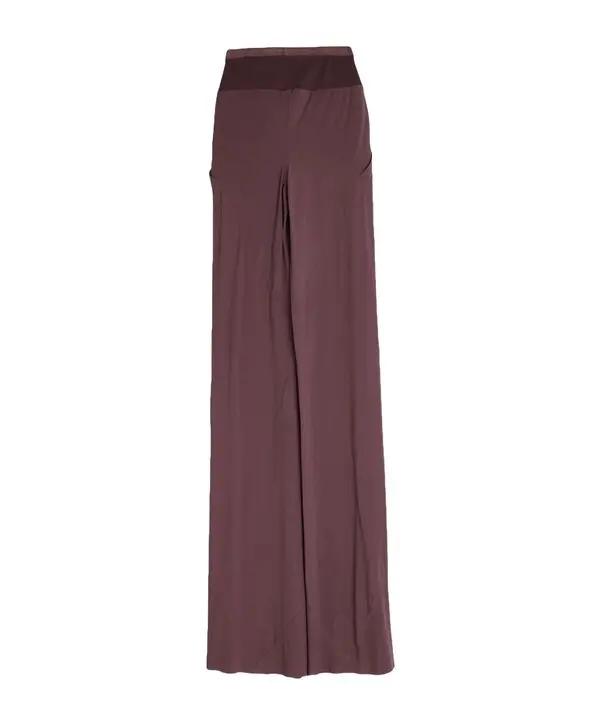 Rick Owens Plain Color Casual Trousers - Red