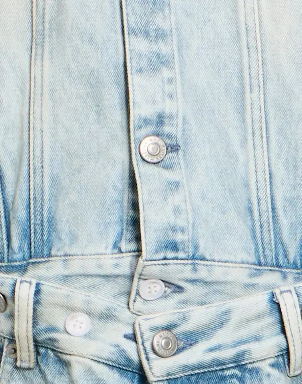 MAISON MARGIELA Light Wash Denim Sleeveless Shirt Dress Maxi