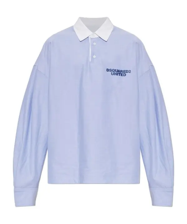 Dsquared2 Long-sleeve Polo Shirt - Blue