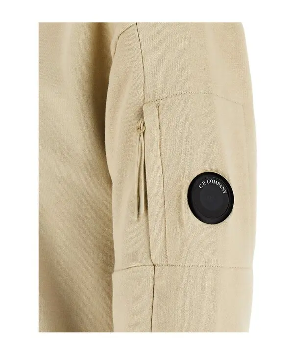 C.P. COMPANY Diagonal Raised Fleece Lens Half Zip Sweatshirt