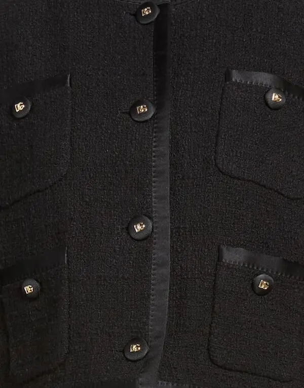 Dolce & Gabbana Textured Cropped Jacket With Button Detail