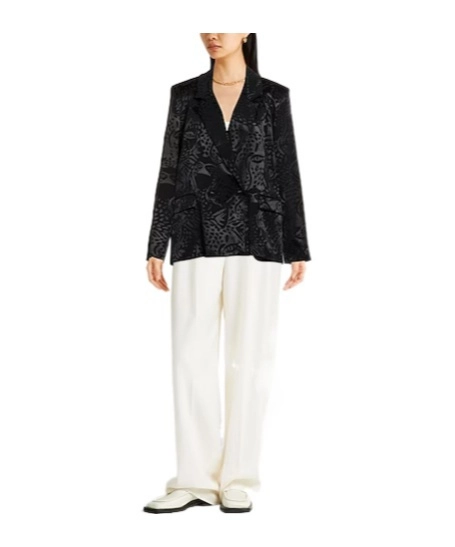 Farm Rio Double Breasted Jacquard Blazer