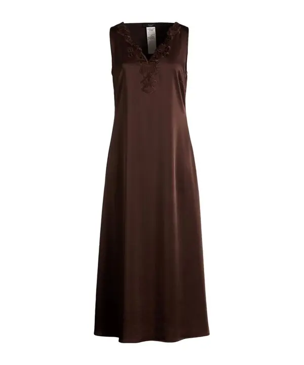 Max Mara Sleeveless V-neck Maxi Dress With Appliqu