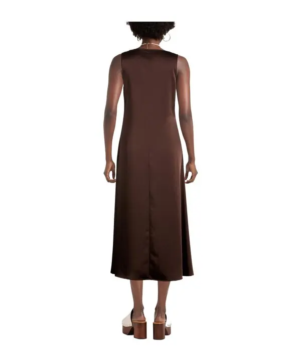 Max Mara Sleeveless V-neck Maxi Dress With Appliqu