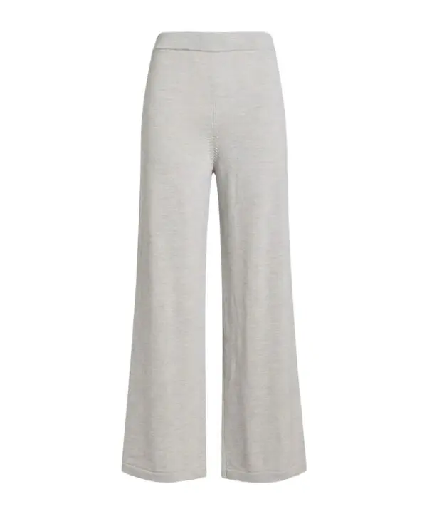 Max Mara Mid-length Straight-leg Wool Trousers - Grey