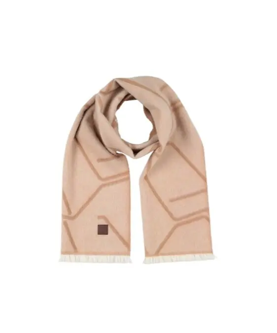 Max Mara Twotone Wool Scarf - Nude