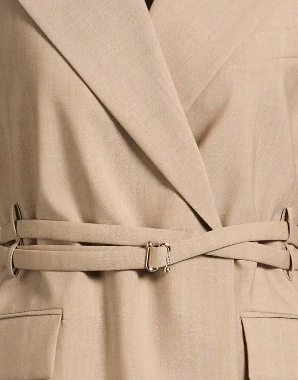 Sportmax Double-breasted Sleeveless Blazer With Belt