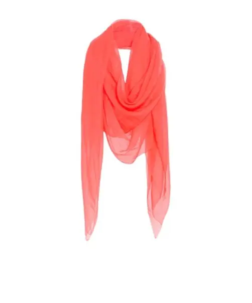 Max Mara Solidcolor Lightweight Square Scarf - Orange