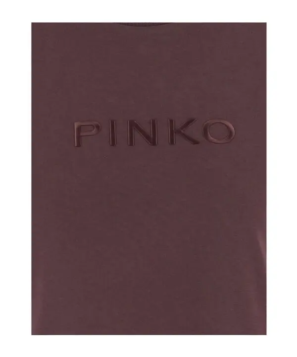 Pinko Embroidered Logo Cotton T-shirt