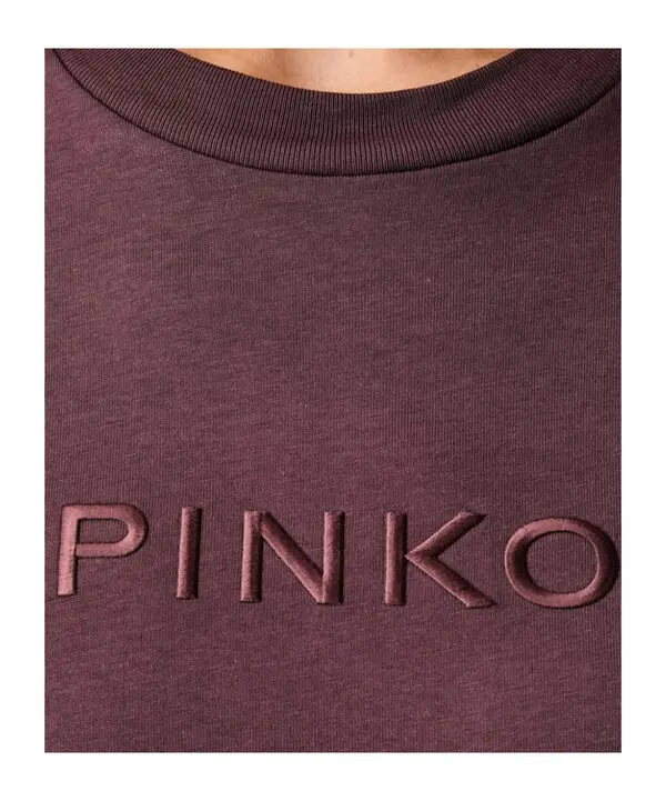 Pinko Embroidered Logo Cotton T-shirt
