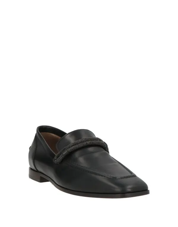 Brunello Cucinelli Leather Loafers With Embellished Detail