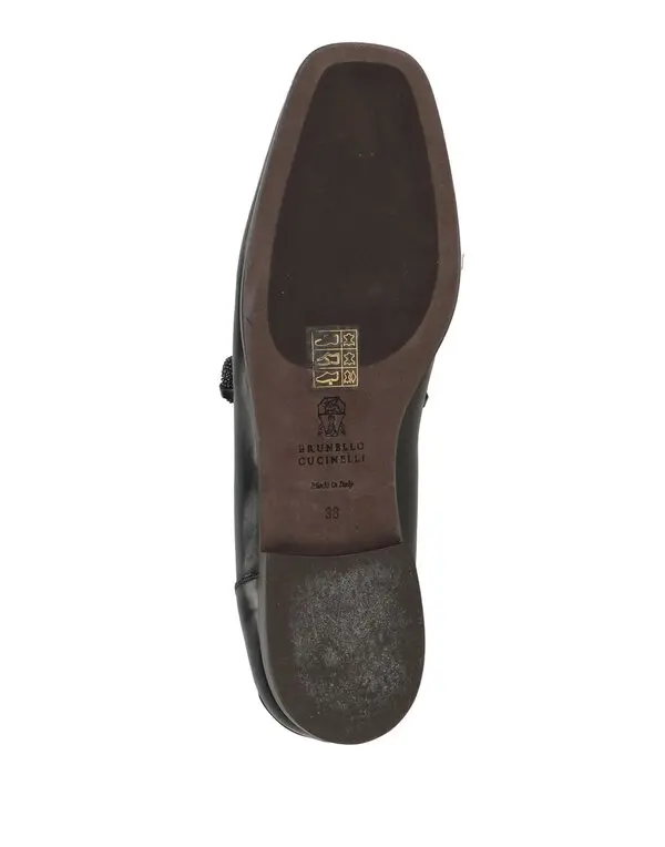 Brunello Cucinelli Leather Loafers With Embellished Detail